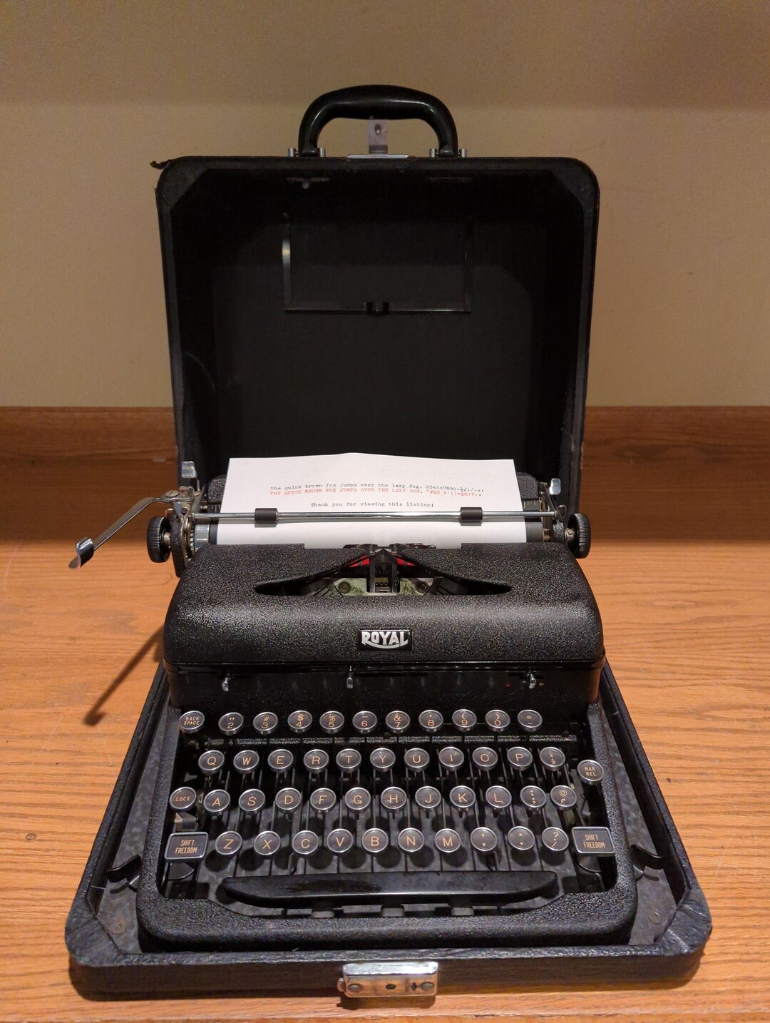1941 Black Royal Arrow Portable Manual Typewriter With Carrying Case - Etsy