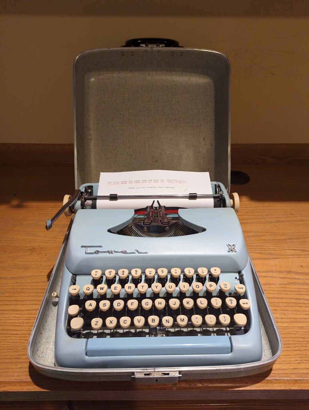 1960 Pastel Blue Sears Tower Tabulator Manual Portable Typewriter - Etsy