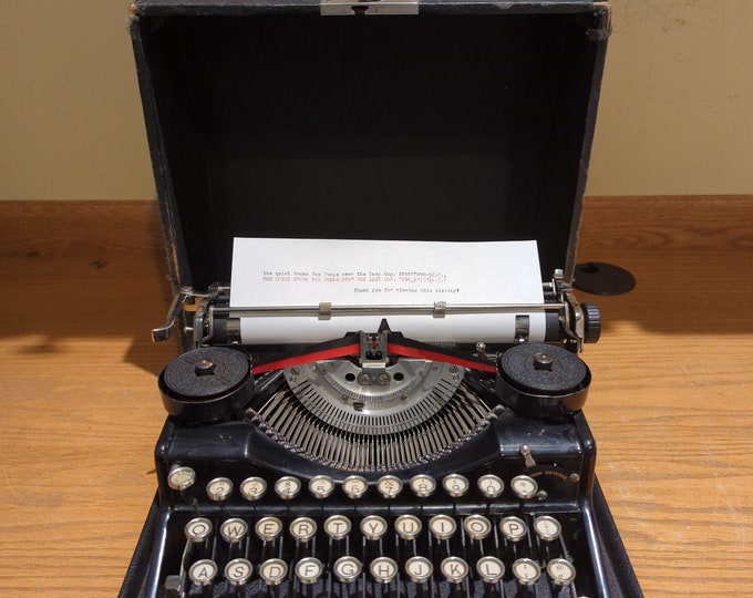 1926 Piano Black Underwood Standard Portable 4-bank Typewriter With ...