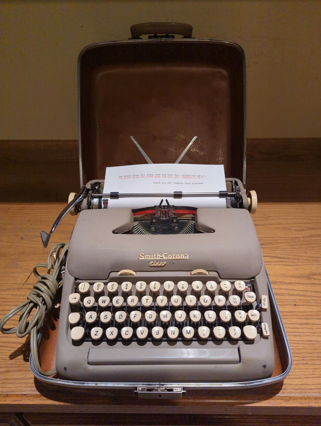 1956 Beige Smith Corona Electric Portable Typewriter 5TE With Case - Etsy