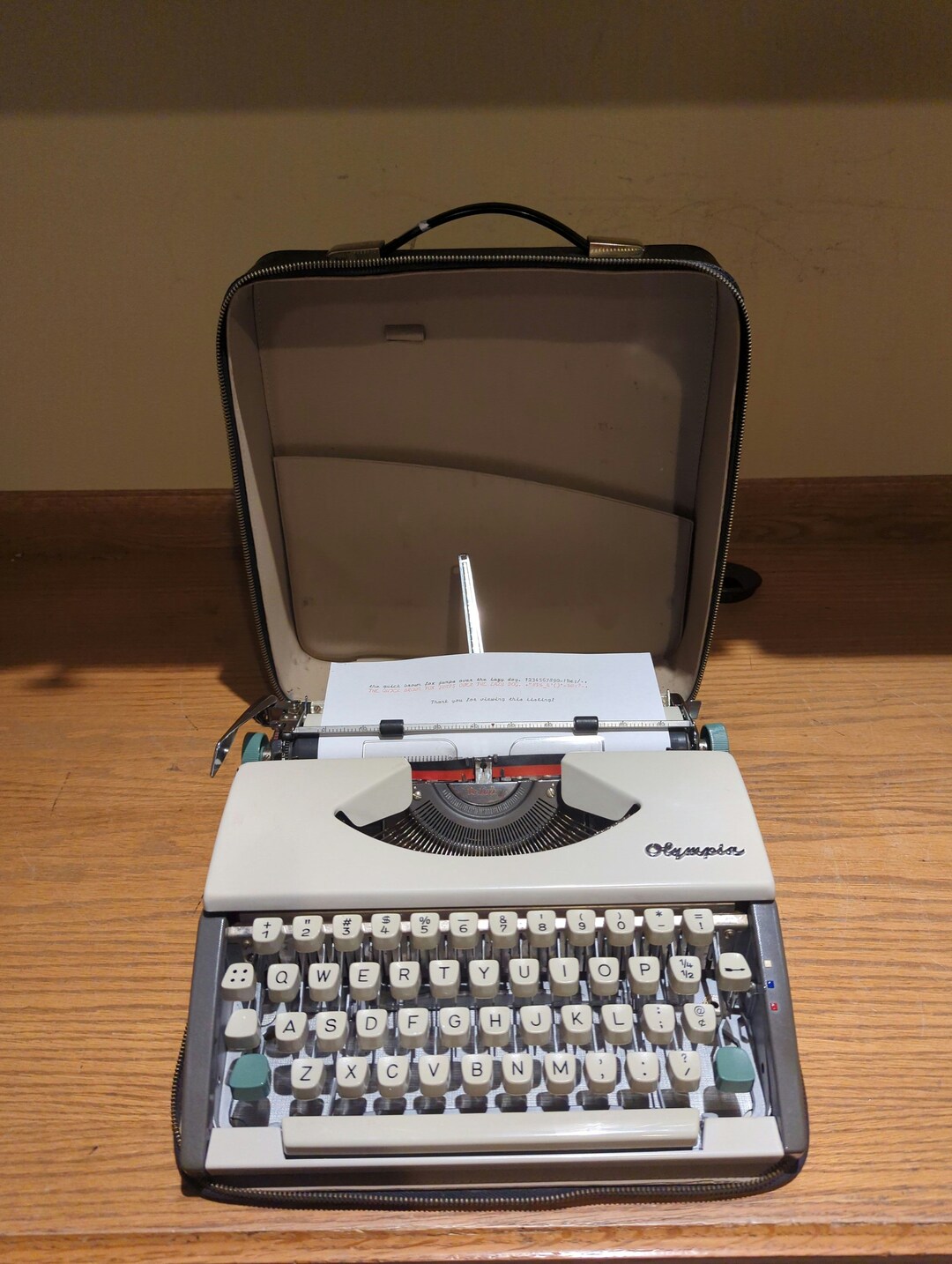 Cursive 1961 Olympia SF Ultra Portable Typewriter With Script cursive ...