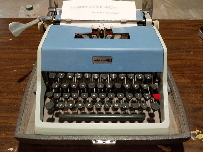 Cursive 1961 Olivetti Underwood 21 Portable Manual Typewriter | Etsy