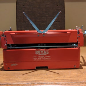 1957 Cherry Red Royal Quiet Deluxe Portable Manual Typewriter With ...