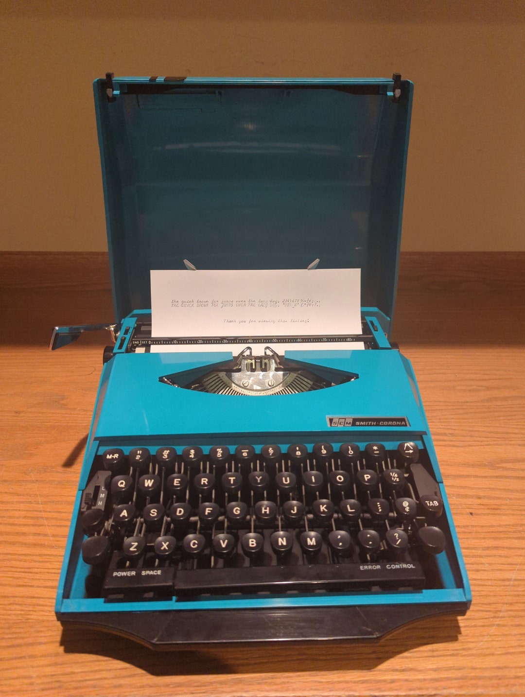 Cursive! 1974 Teal Smith Corona Super G Ultra Portable Manual ...