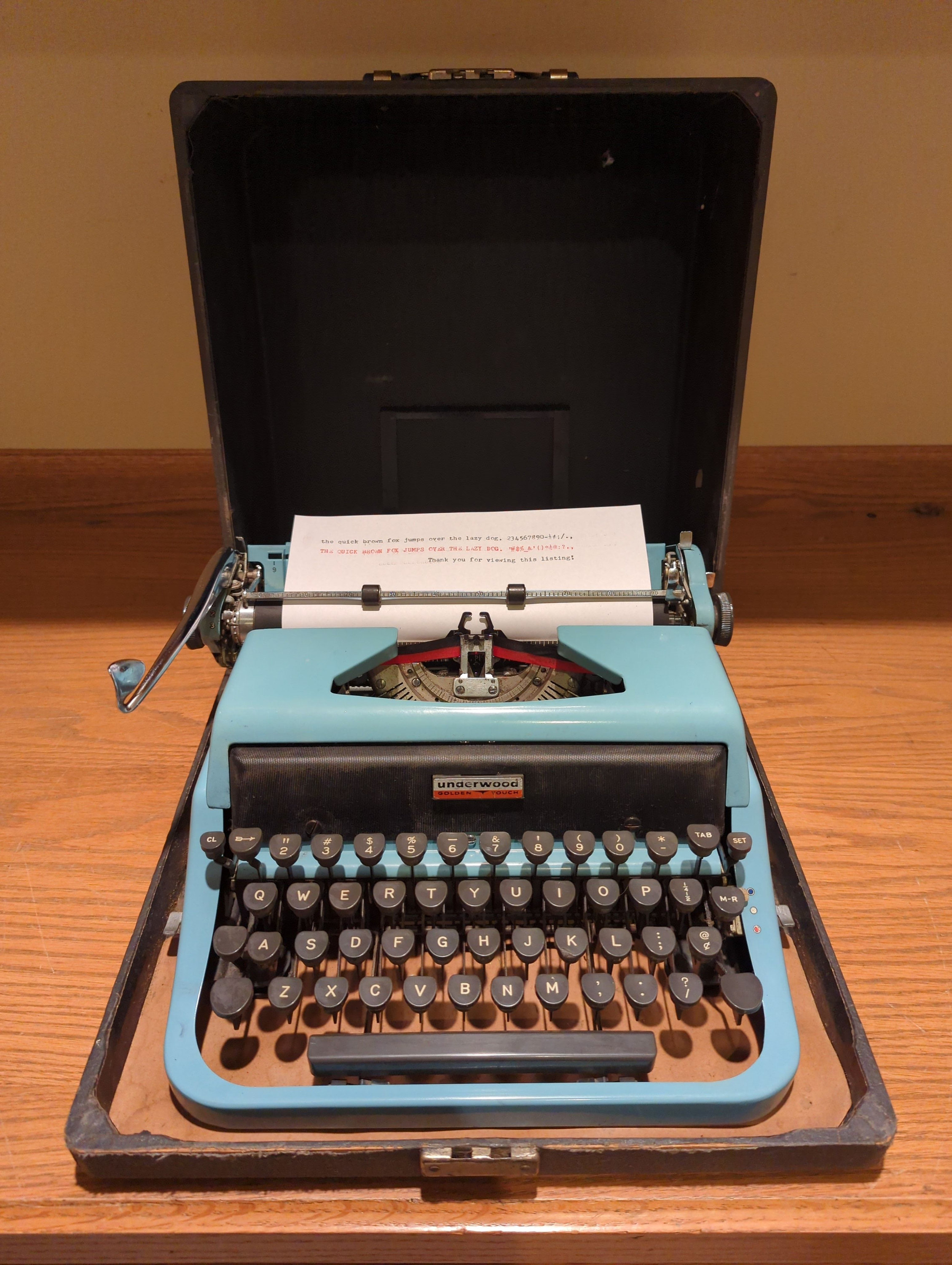 Blue Typewriter - Etsy