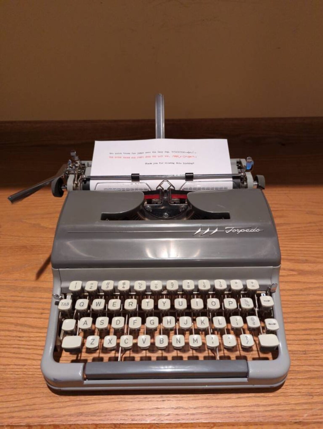 1961 Gray Torpedo 18s Portable Manual Typewriter Very Snappy - Etsy