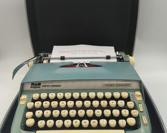 1970s Smith-corona Super Sterling Typewriter Serviced French Symbols ...
