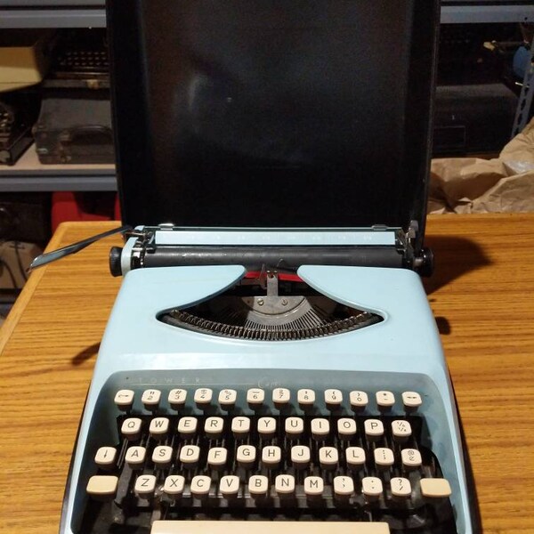 Blue Typewriter - Etsy