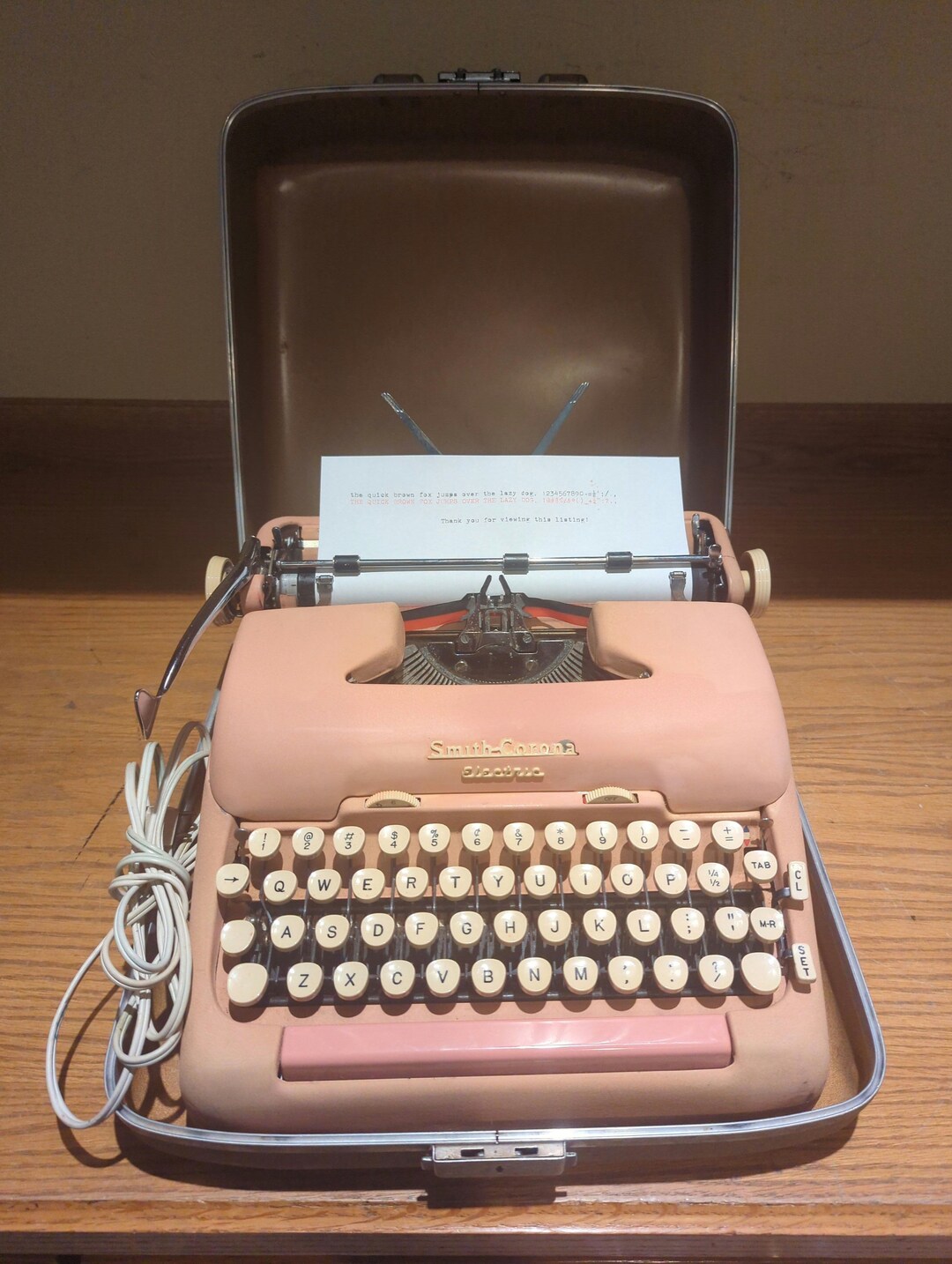 1956 Pink Smith Corona Electric Portable Typewriter 5TE With Case - Etsy