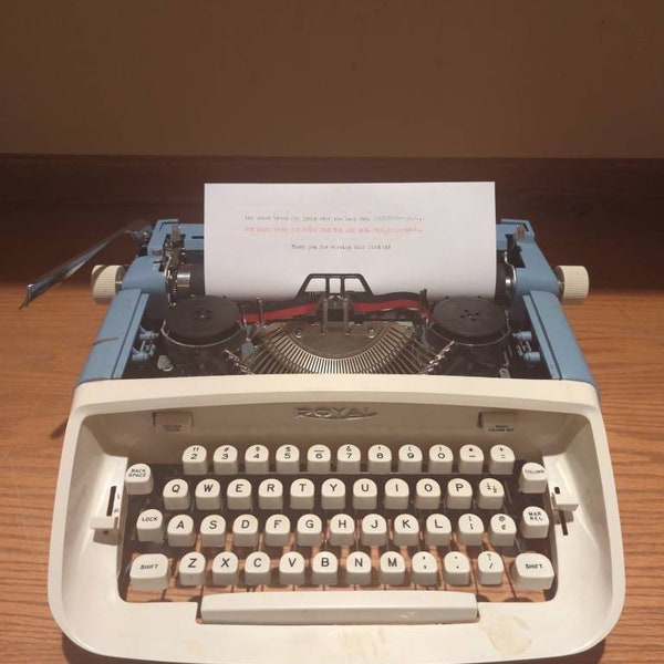 Blue Typewriter - Etsy