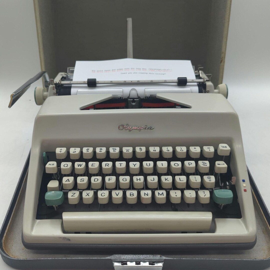 Cursive! 1965 Olympia SM8 Working Portable Typewriter With Carrying ...