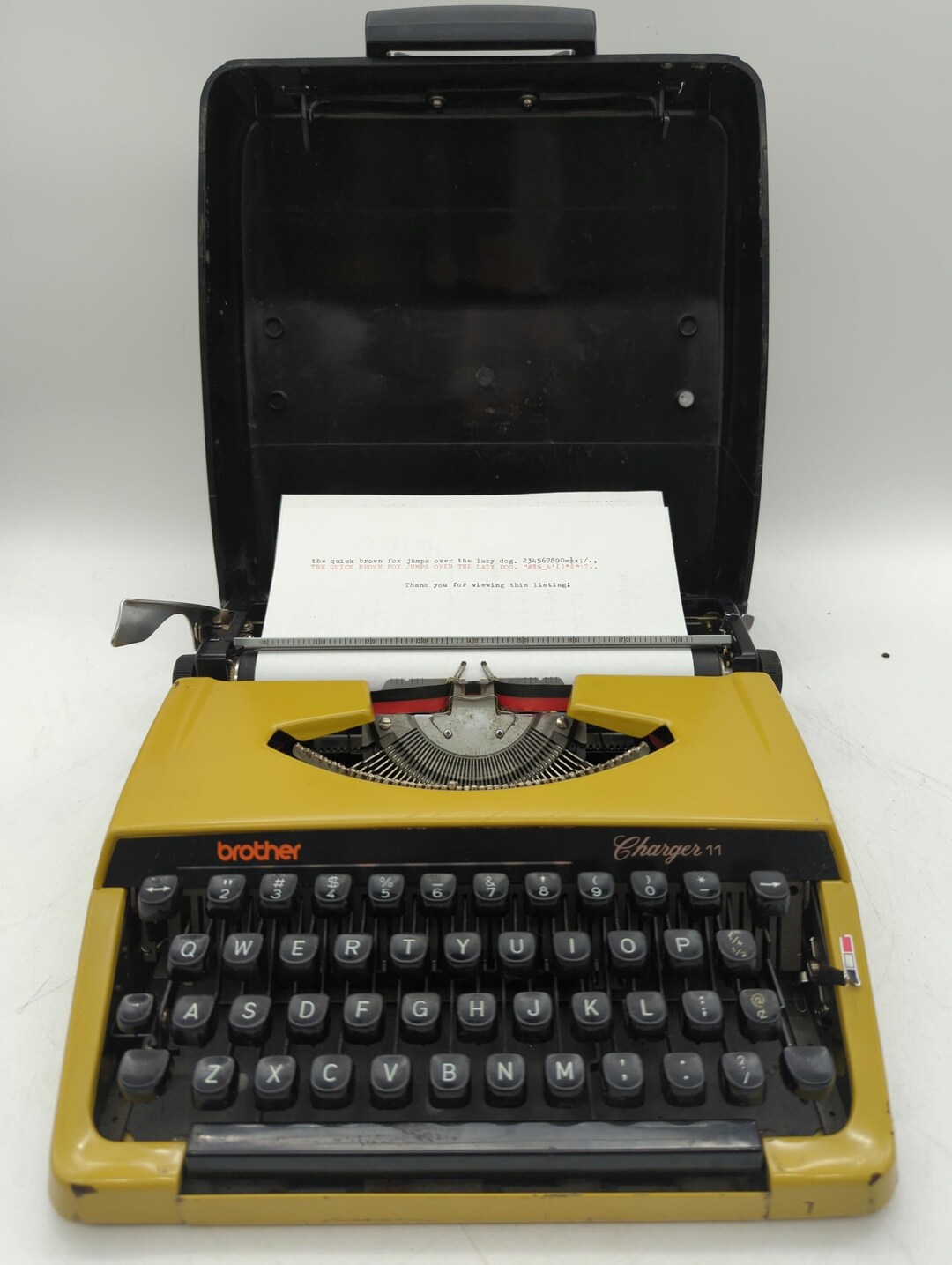 1976 Yellow Brother Charger 11 Ultra Portable Manual Typewriter - Etsy