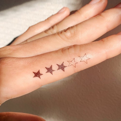 Star Temporary Tattoo set of 4 or 8 - Etsy