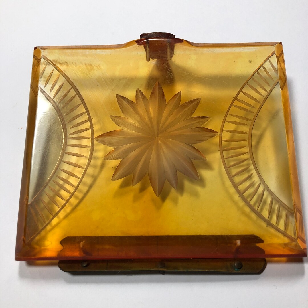 Vintage Reverse Carved Lucite Celluloid Purse Lid - Etsy