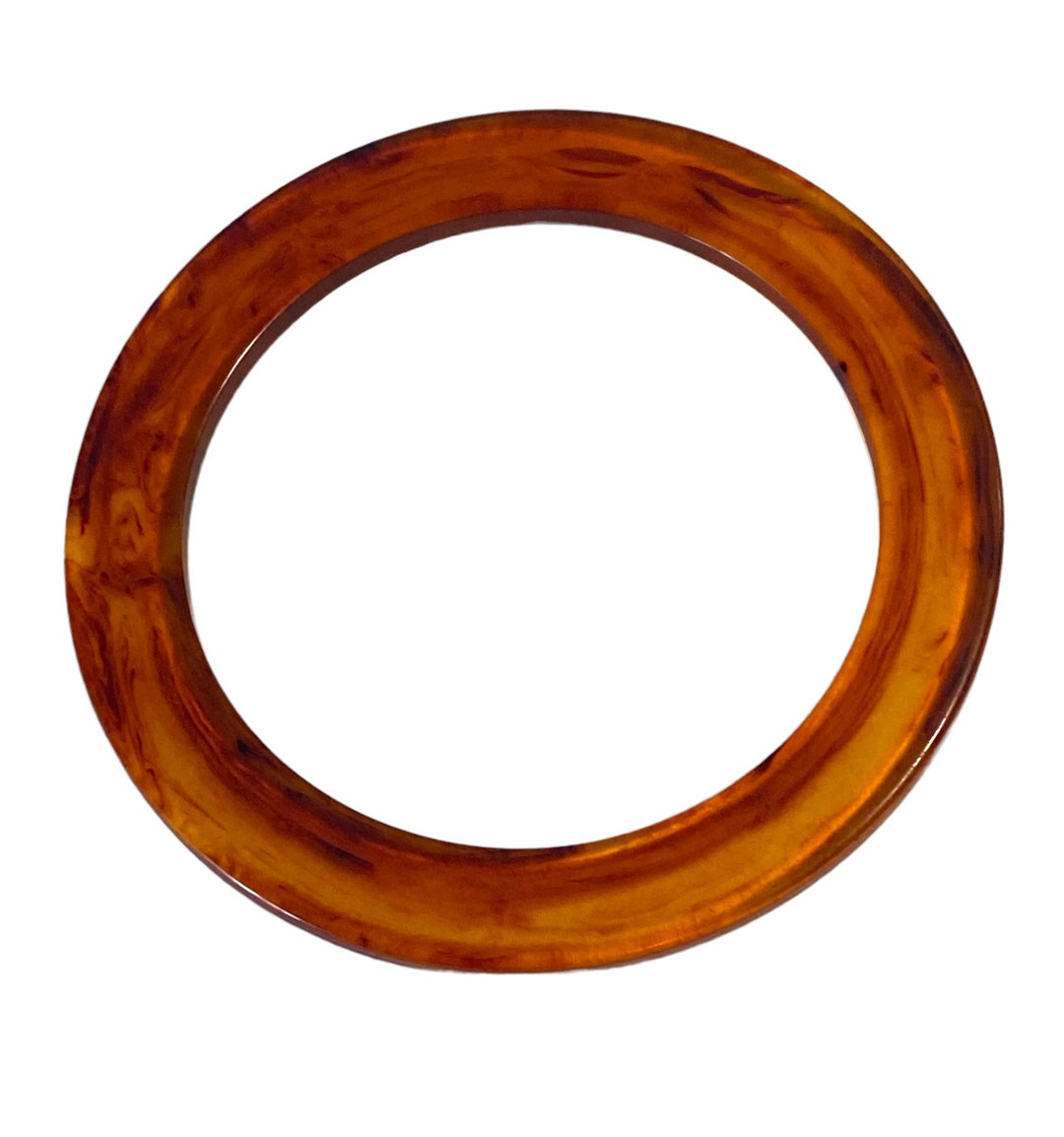 ONE Vintage Bakelite Marbled Tortoiseshell Hoop Circle 2" - Etsy