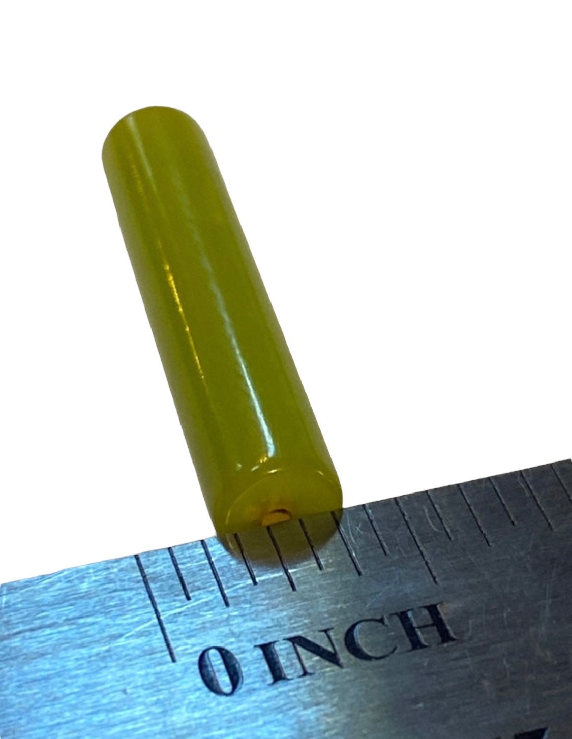 One Marbled Translucent Lime Green Tube Bead 1 1/4inch - Etsy