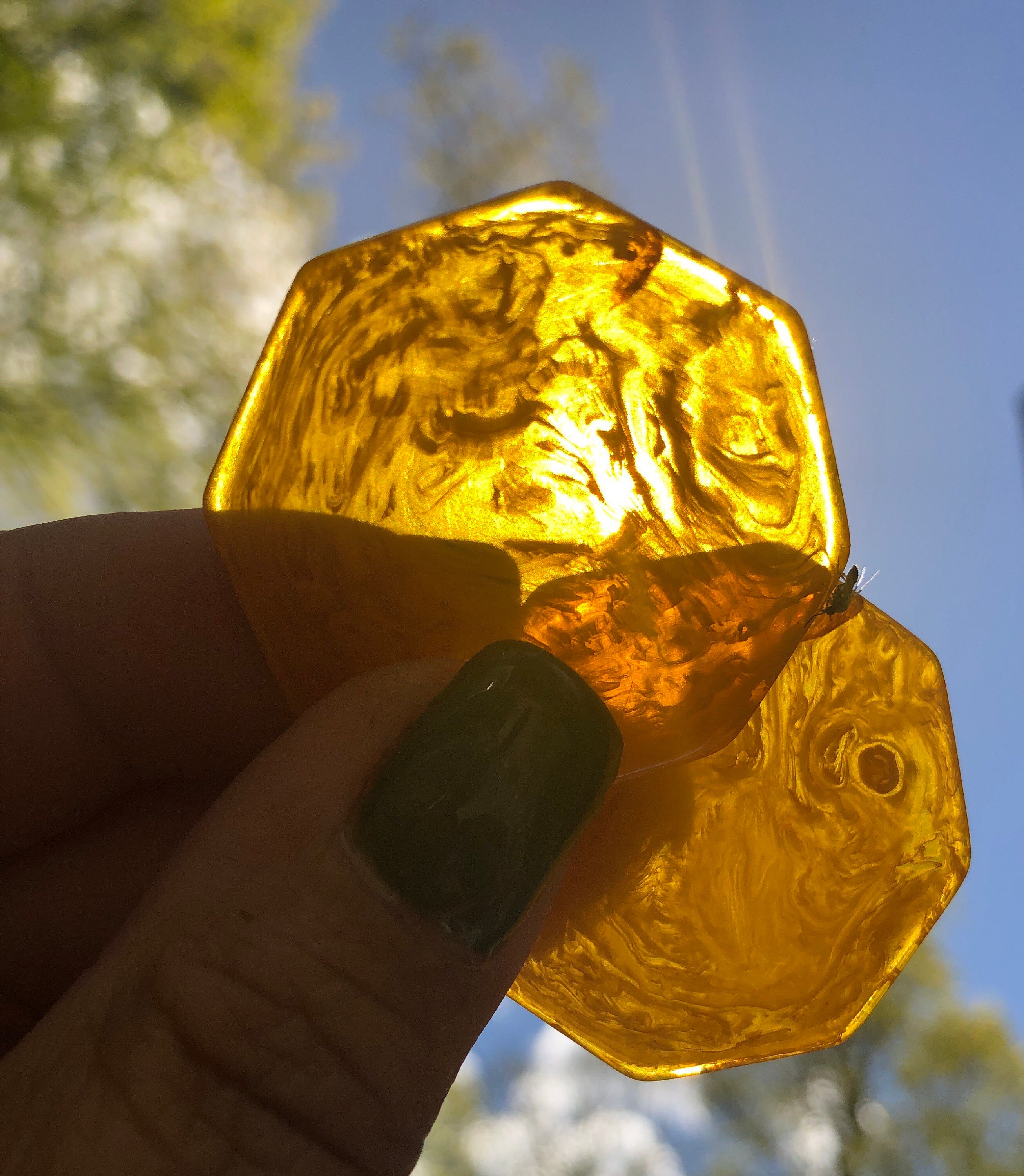 Octagonal Marbled Poker Chips - Etsy