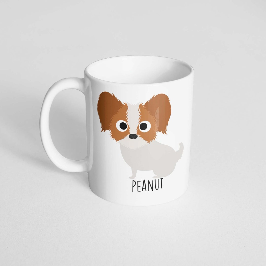 Papillon Mug, Personalized Mug, Pet Coffee Mug, Custom Pet Mug, Pet ...