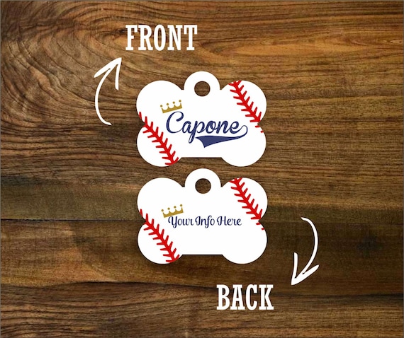 Baseball Dog Tag Double Sided Customized Dog Tag Custom | Etsy