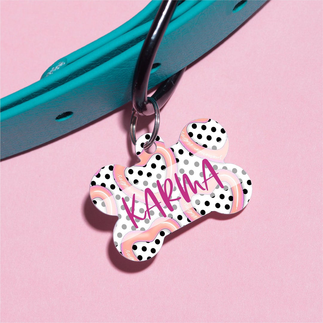 Karma Balloon Dog Tag - Double Sided Customized Dog Tag - Custom Dog ...