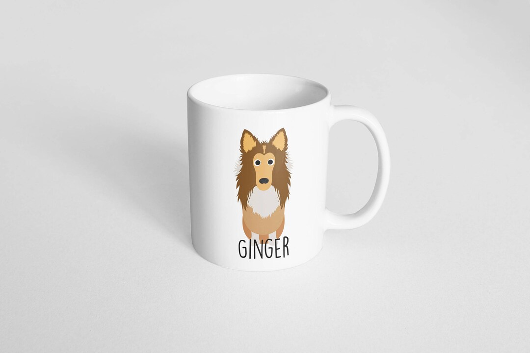 Sheltie Mug Shetland Sheepdog Mug, Personalized Mug, Pet Coffee Mug ...