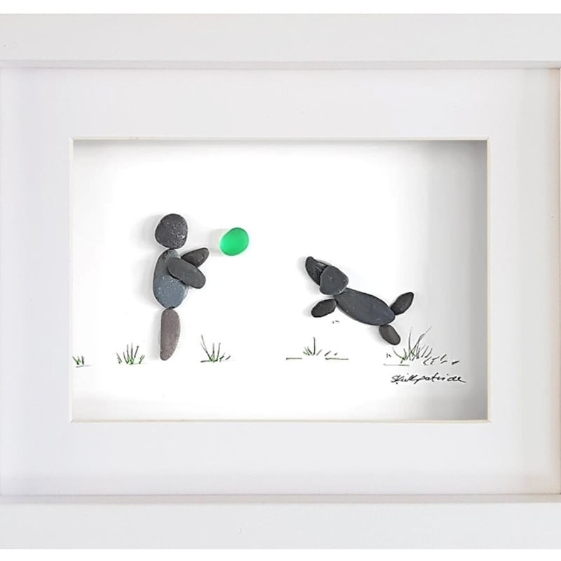 Sea Glass Dogs Framed - Etsy UK