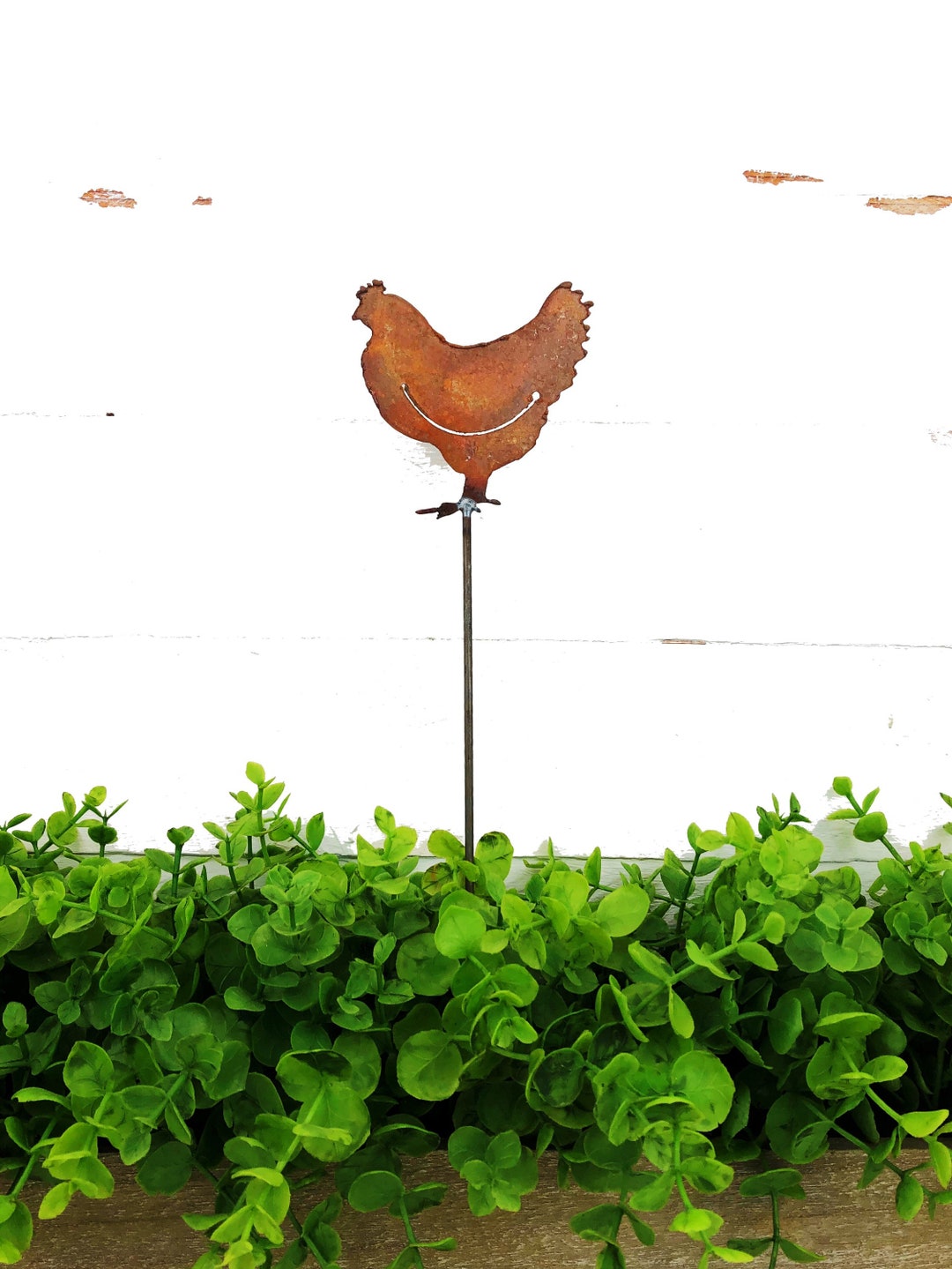 Chicken, Potted Plant Stake, Chicken Stake, Garden Gift - Etsy