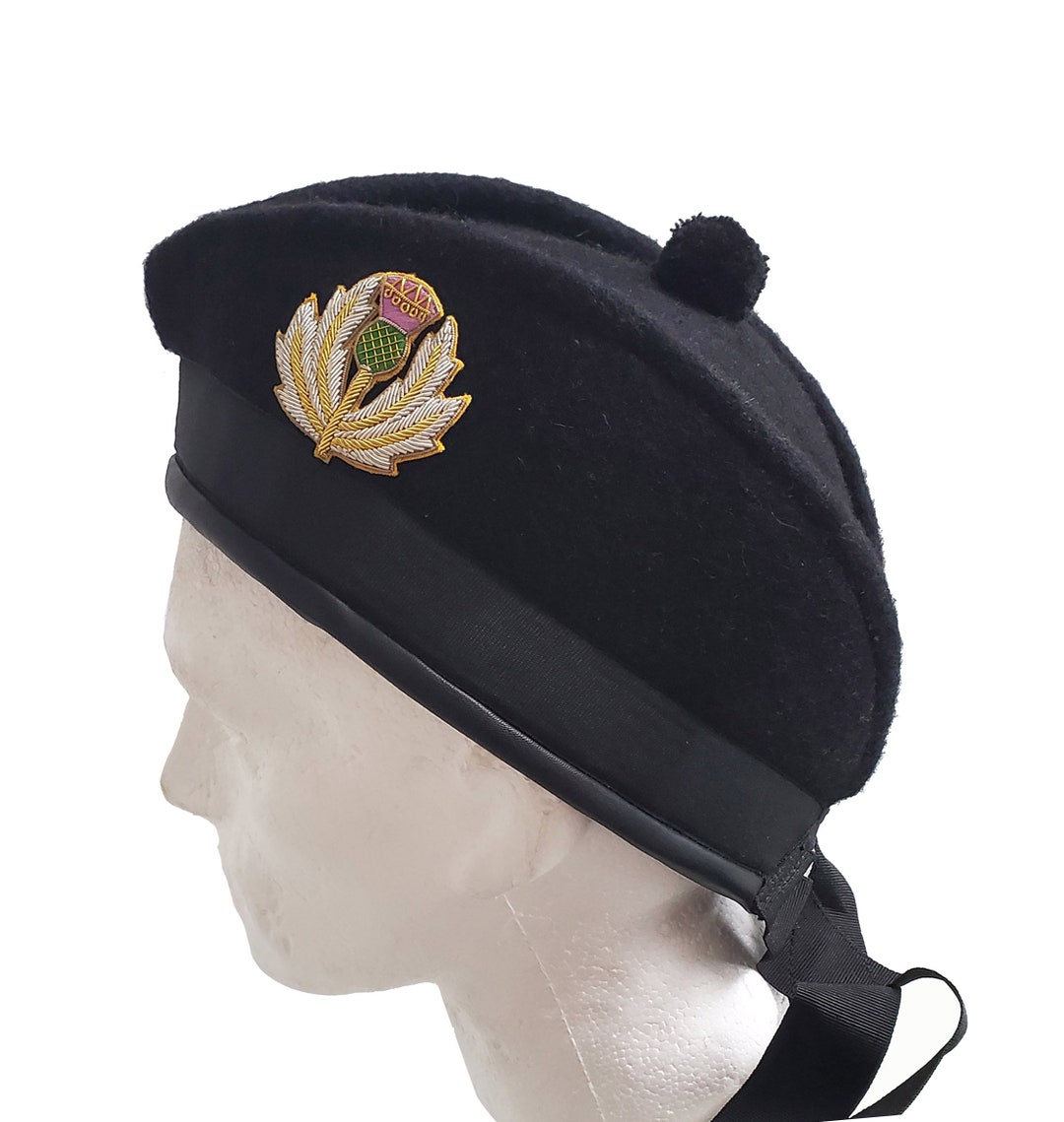 Glengarry Hat Highland Cap Black Watch Hat Hand Embroidered - Etsy