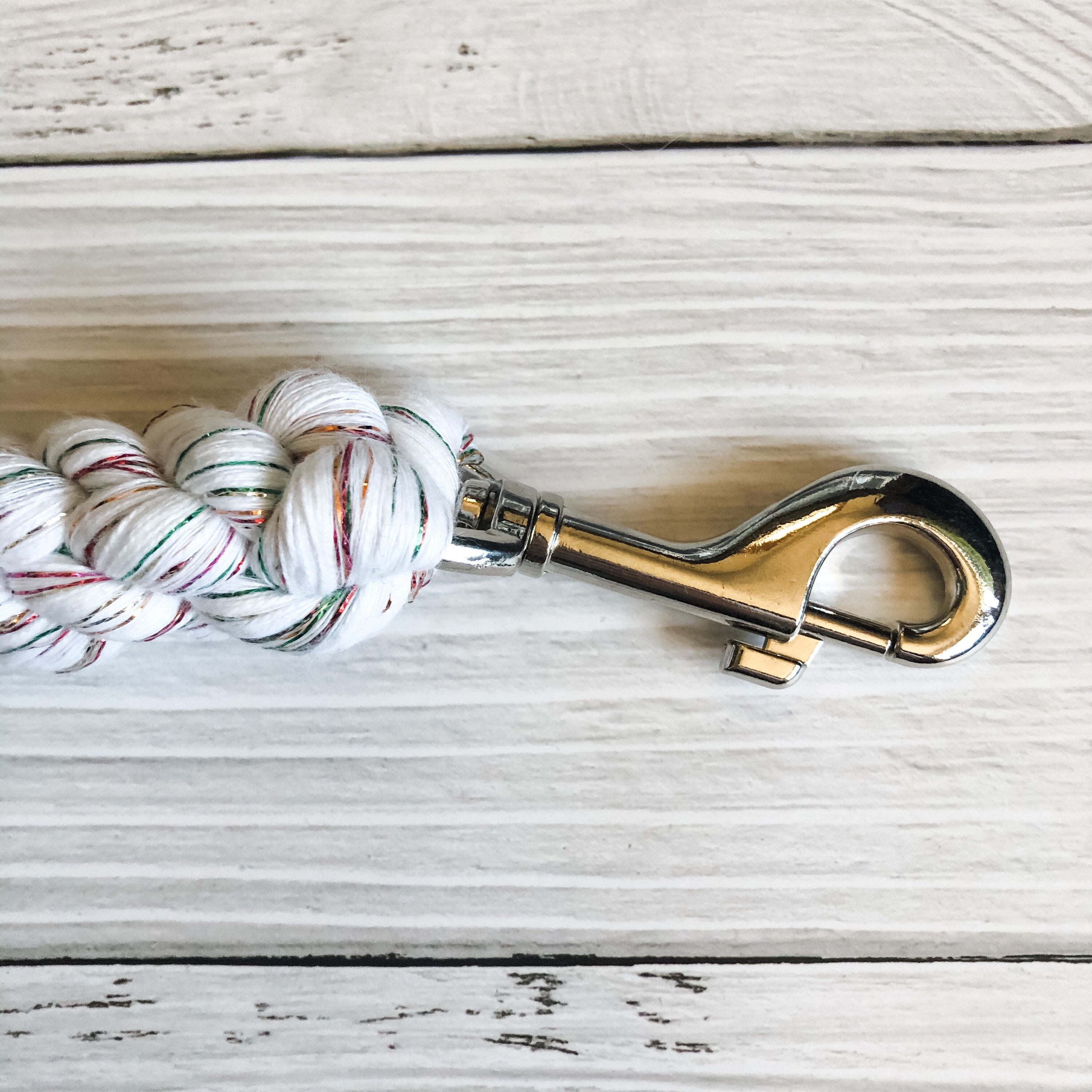 White Glitter Cotton Rope Dog Leash: Upcycled Eco-friendly Lead - Etsy