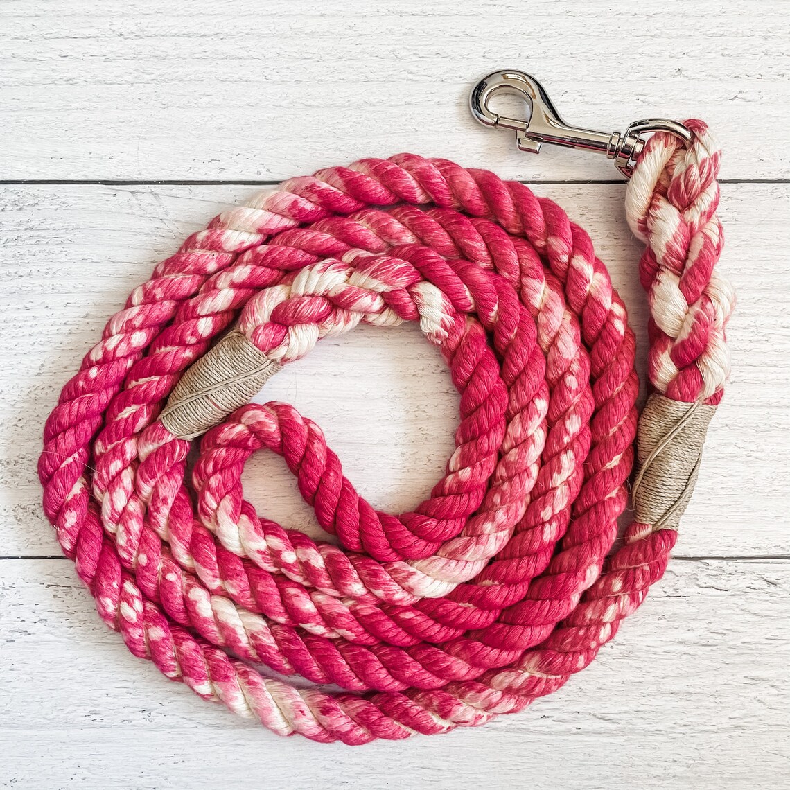 Wine Cotton Rope Dog Leash // Ombre Rope Leash // Cotton Rope - Etsy