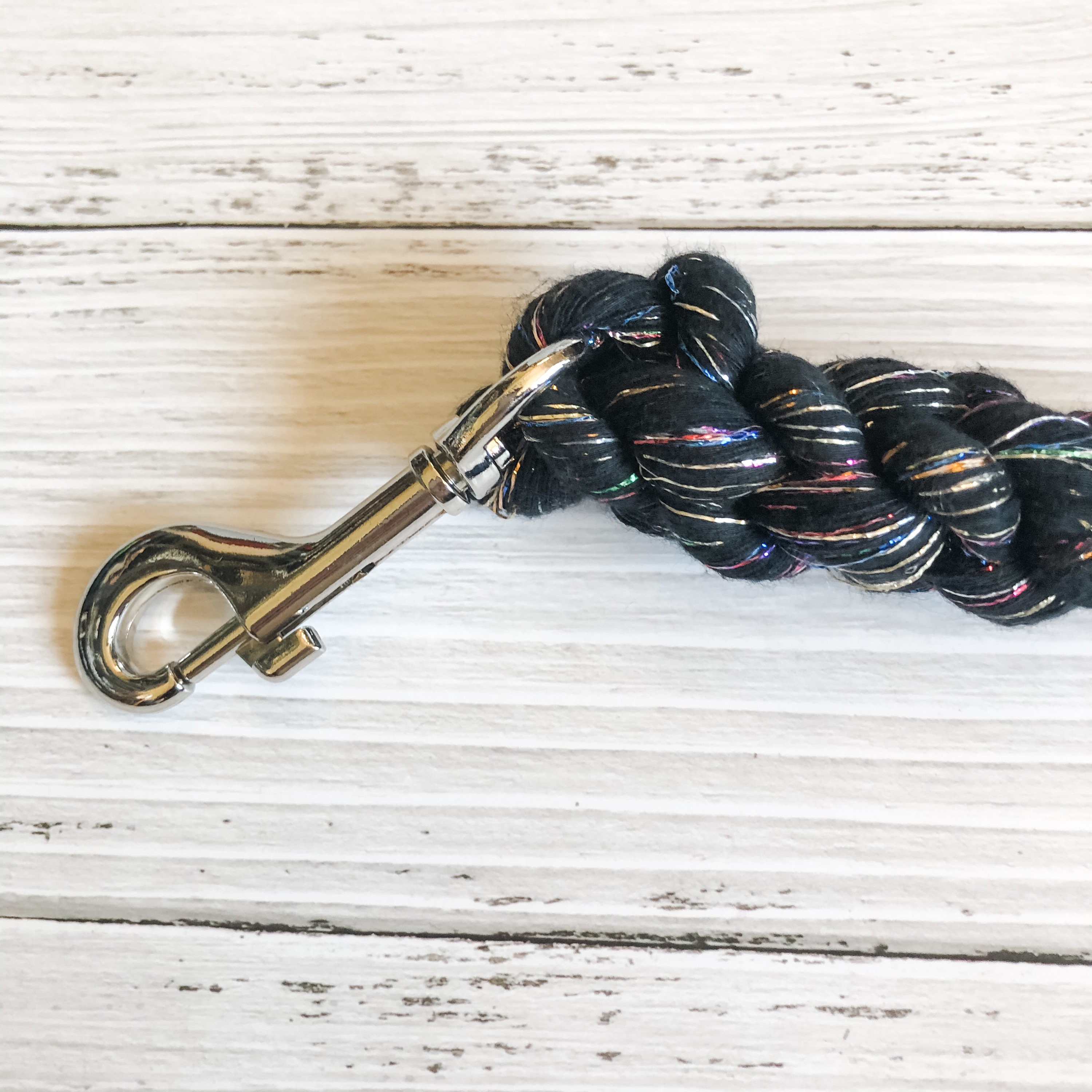 Black Glitter Cotton Rope Dog Leash // Upcycled Rope Leash // | Etsy