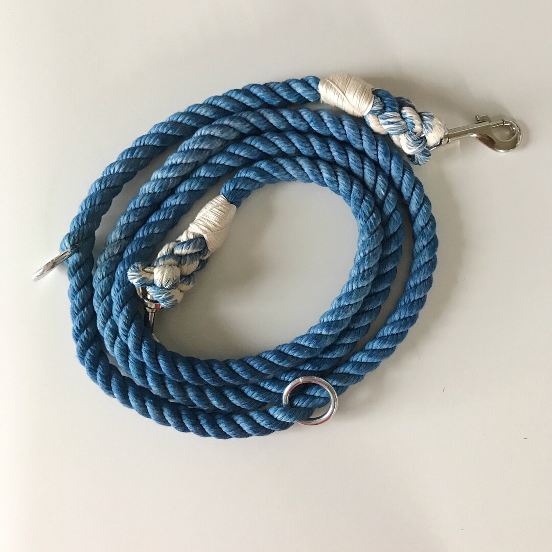 Hands Free Cotton Rope Dog Leash // Ombre Rope Leash // Cotton Rope ...
