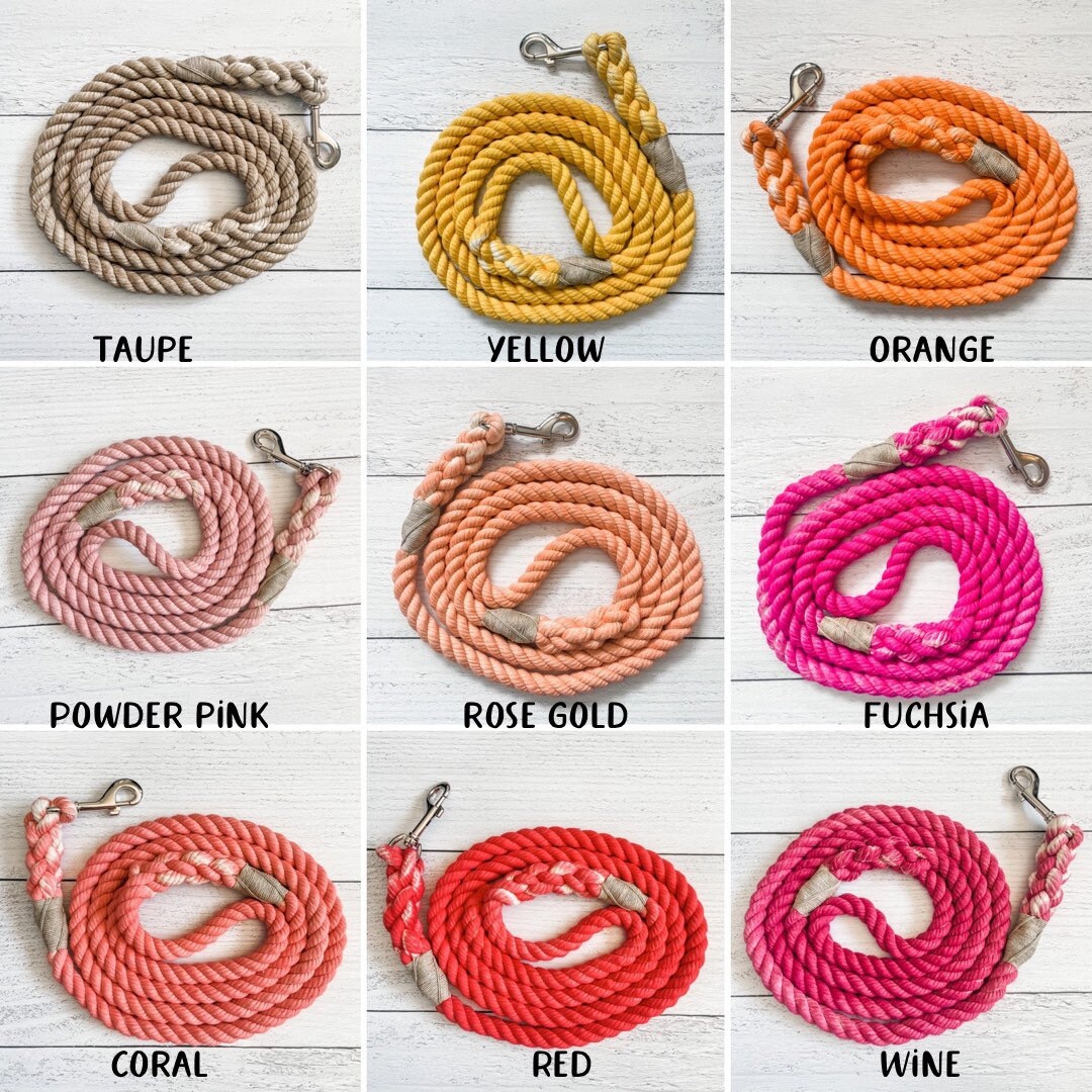 Cotton Rope Clasp Dog Collar // Female Dog Collar // Male Dog | Etsy