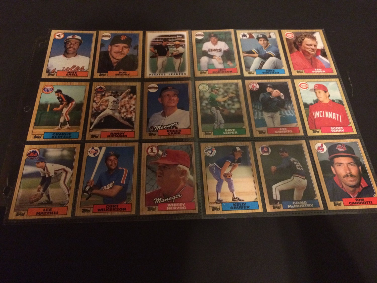 1987 Topps Chewing Gum Inc. Baseball Trading Cards Set Of 75 Cards 