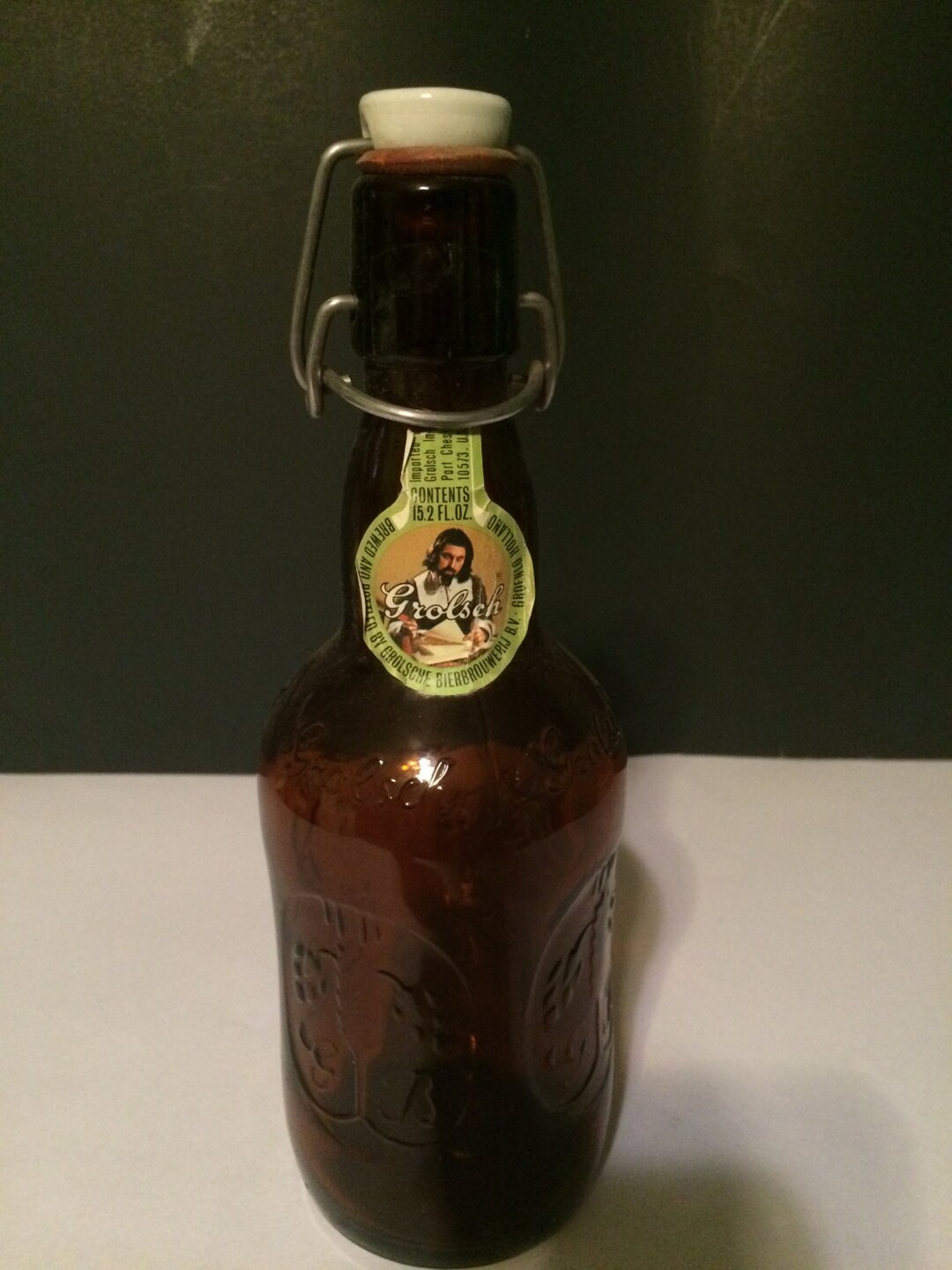Vintage Brown Embossed Grolsch Beer Bottle With Porcelain Swing Cap - Etsy