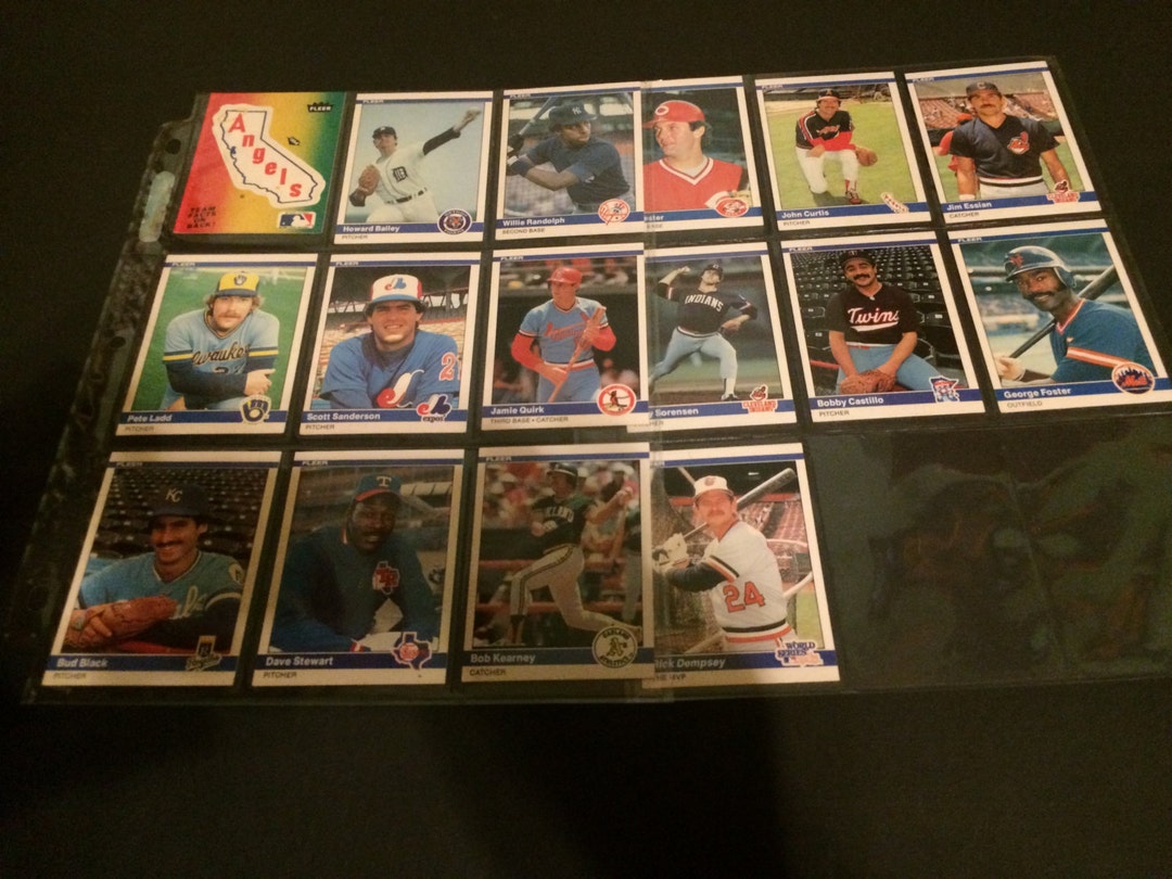 Vintage 1984 Fleer Collectible Baseball Card Set of 16 Cards - Etsy