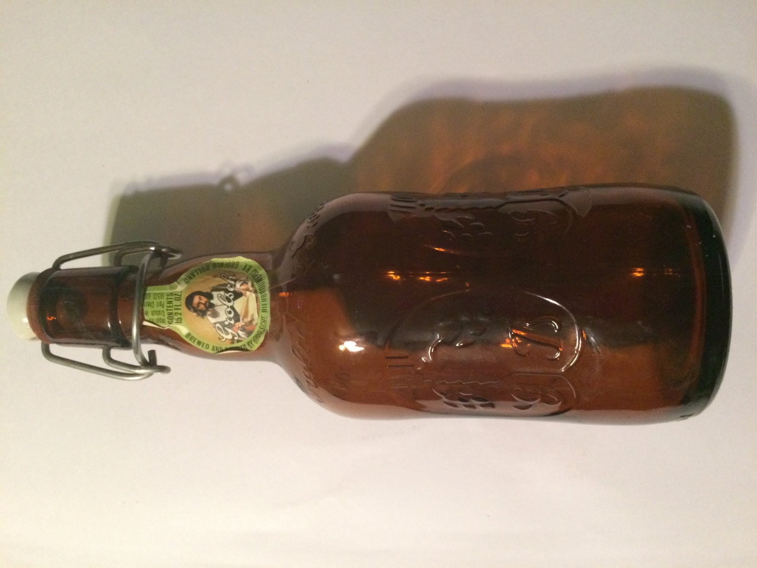 Vintage Brown Embossed Grolsch Beer Bottle With Porcelain Swing Cap - Etsy
