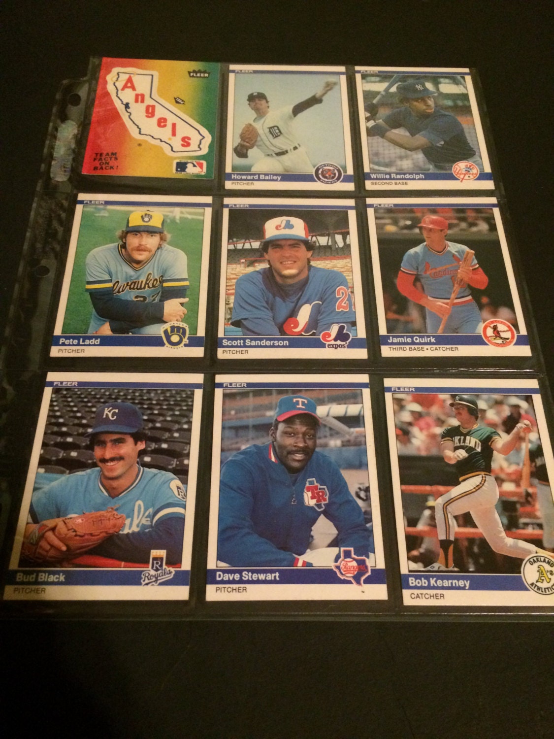 Vintage 1984 Fleer Collectible Baseball Card Set of 16 Cards - Etsy