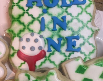 Hole in One First Birthday Golf Cookies - Etsy