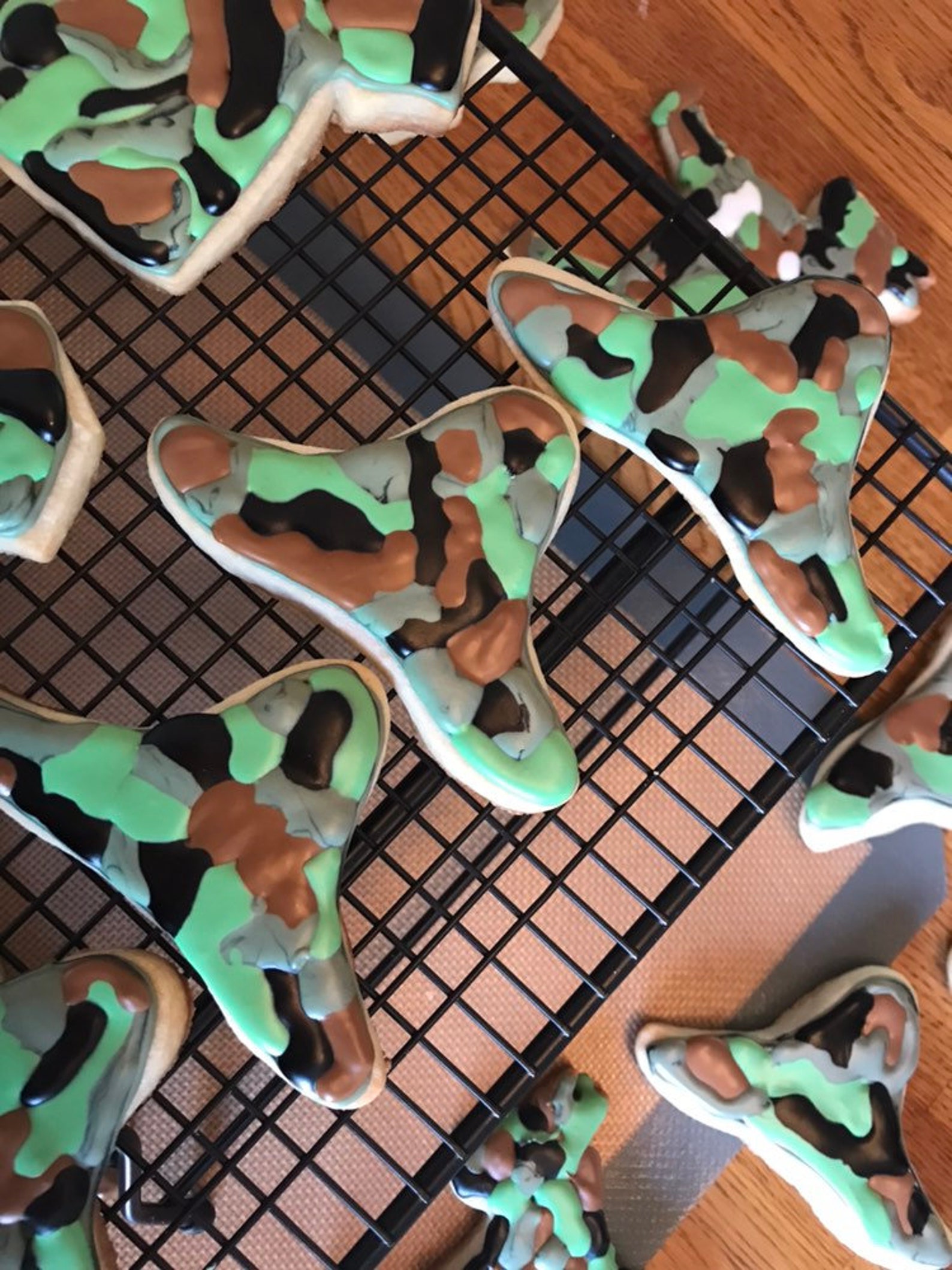 Camouflage Cookies - Etsy