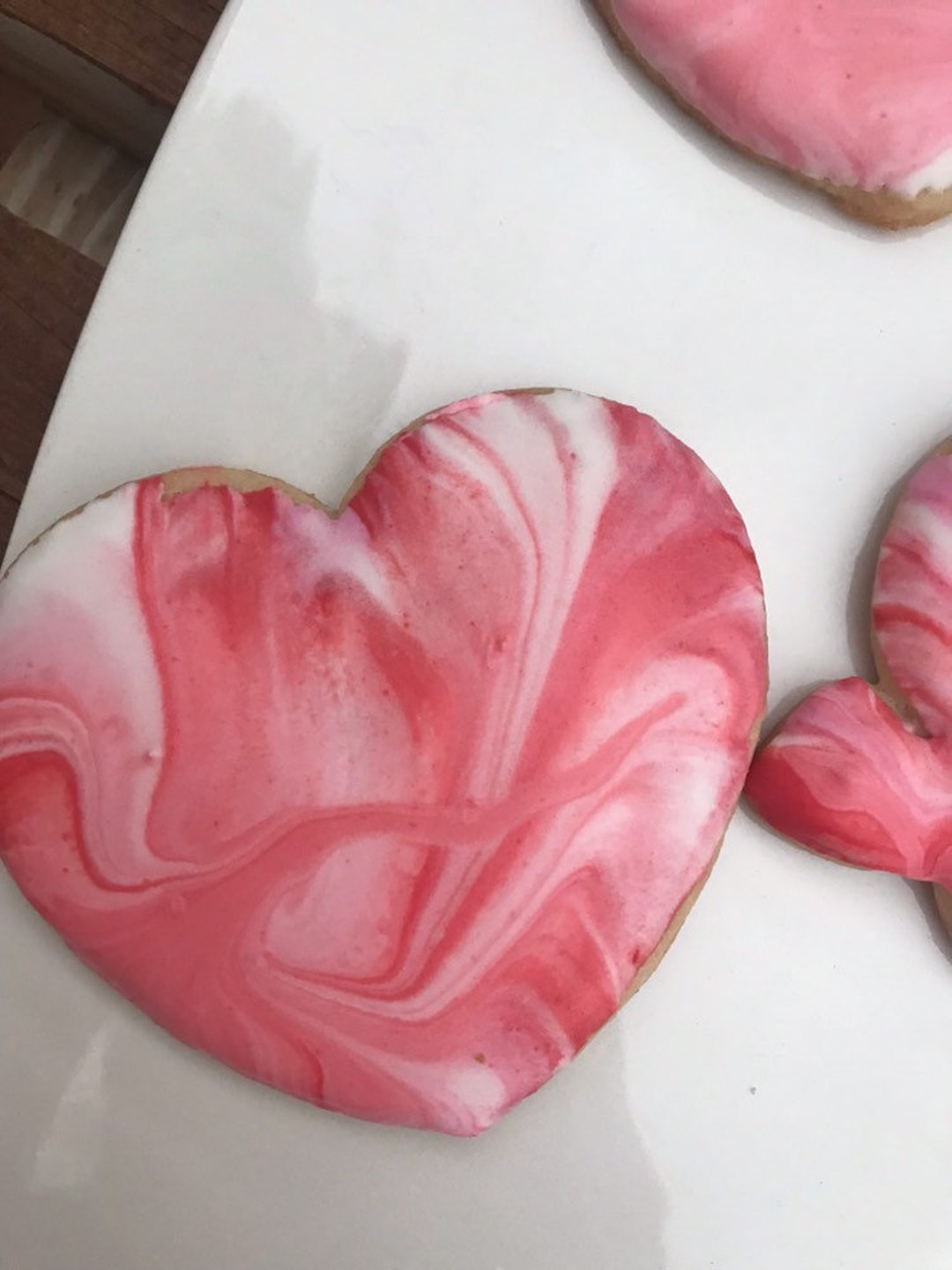 Marbled Valentine Heart Cookies - Etsy