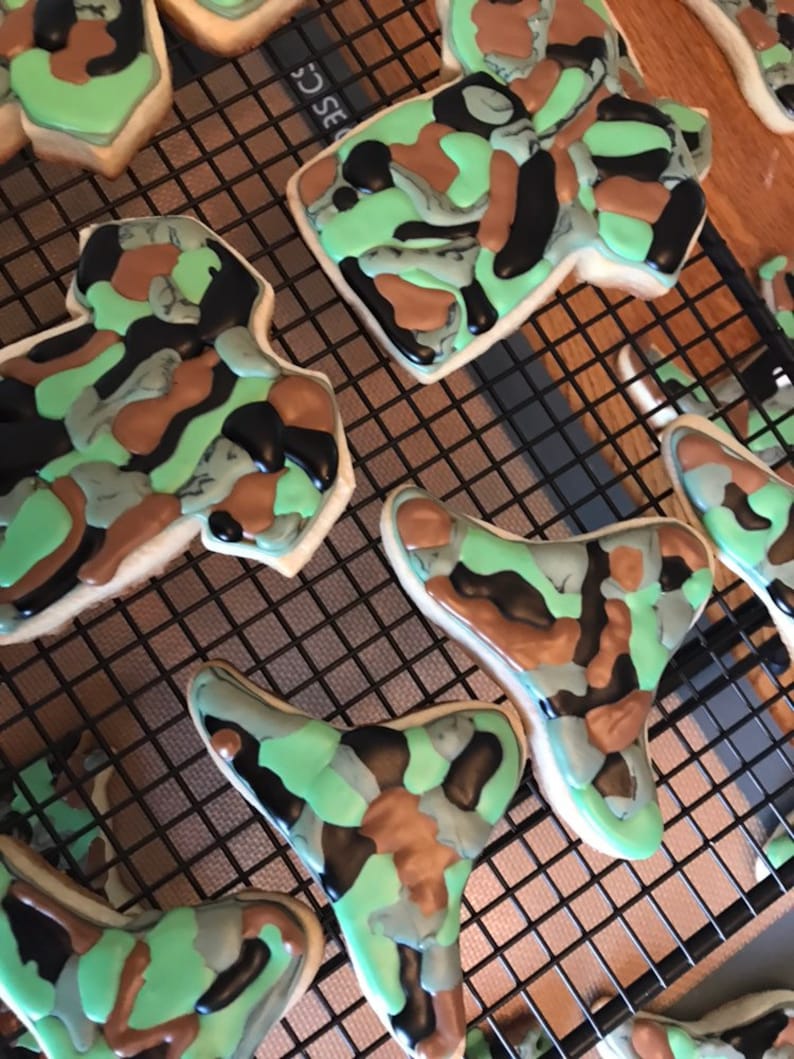 Camouflage Cookies - Etsy