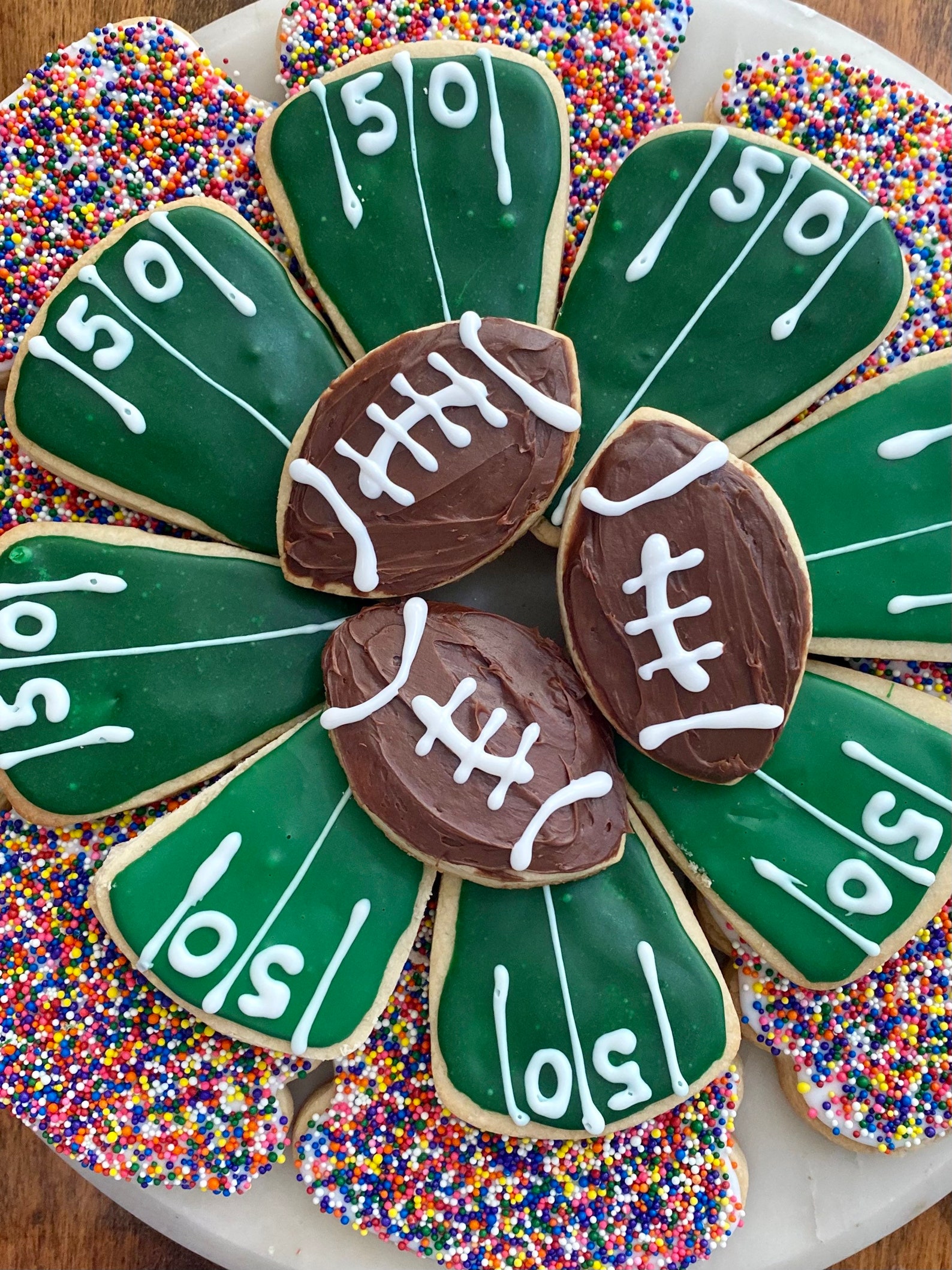 Football Stadium Cookies Platter - Etsy