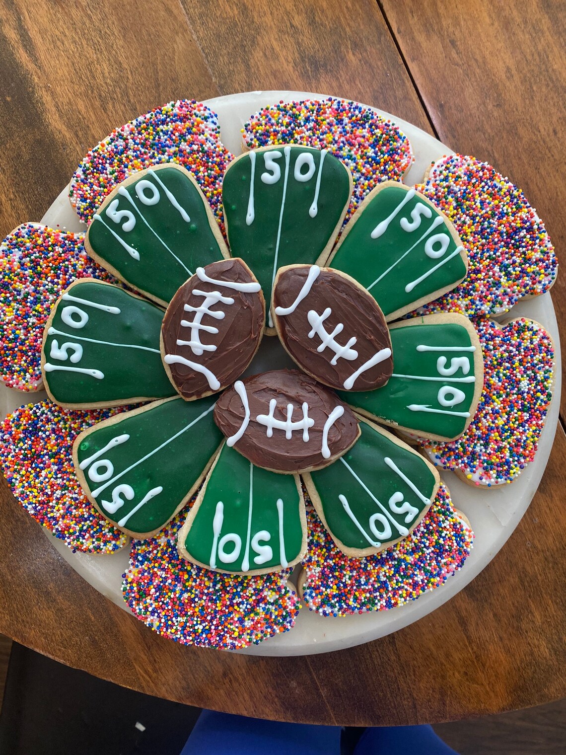 Football Stadium Cookies Platter - Etsy