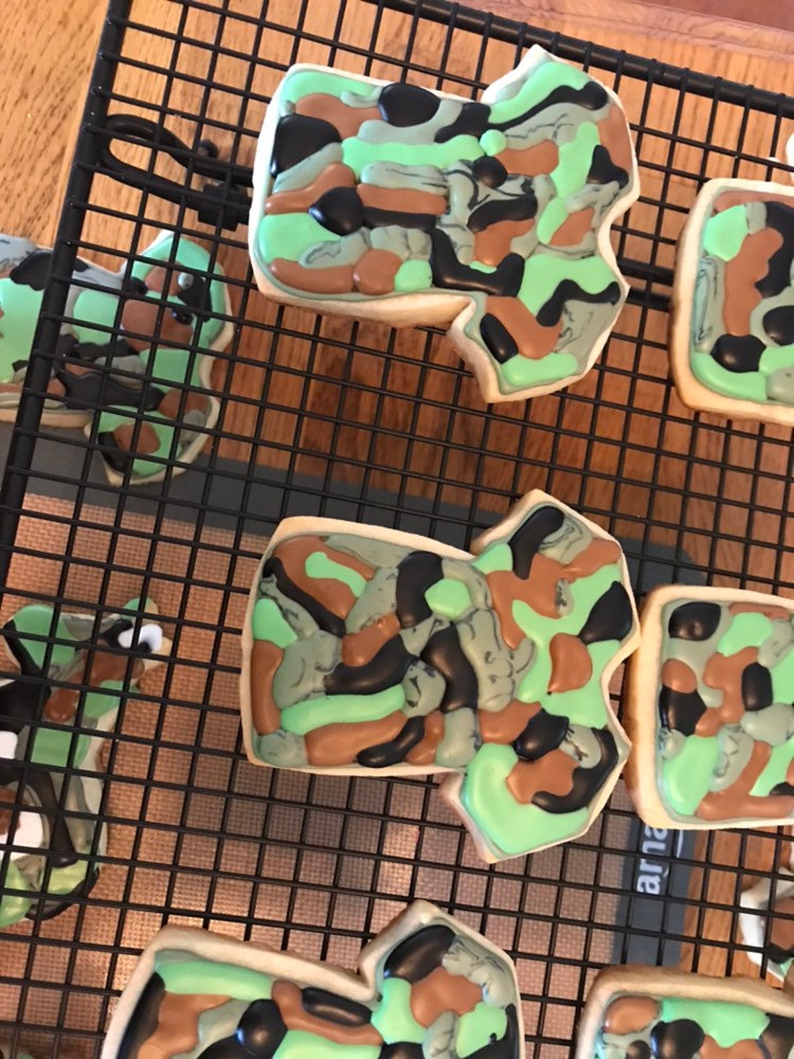 Camouflage Cookies | Etsy