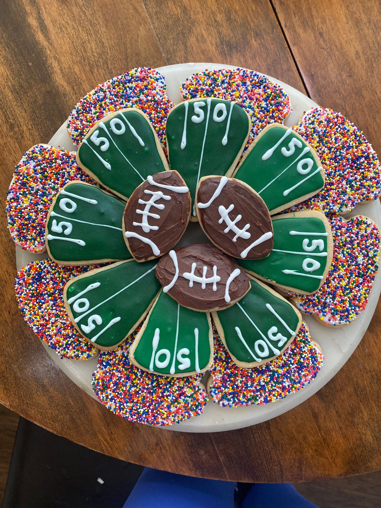 Football Stadium Cookies Platter - Etsy