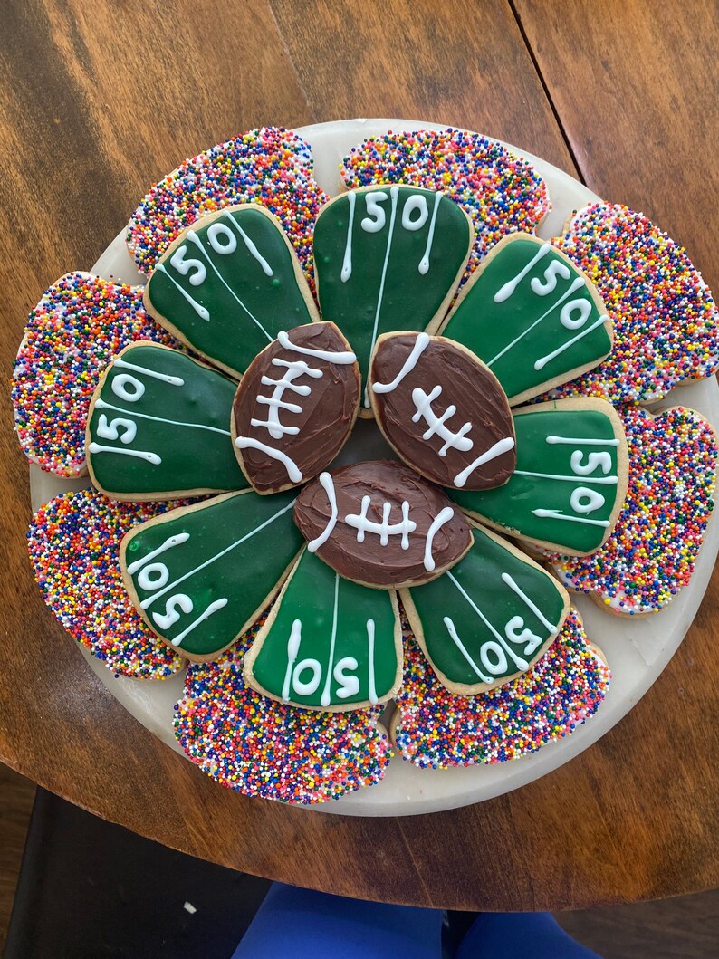Football Stadium Cookies Platter - Etsy