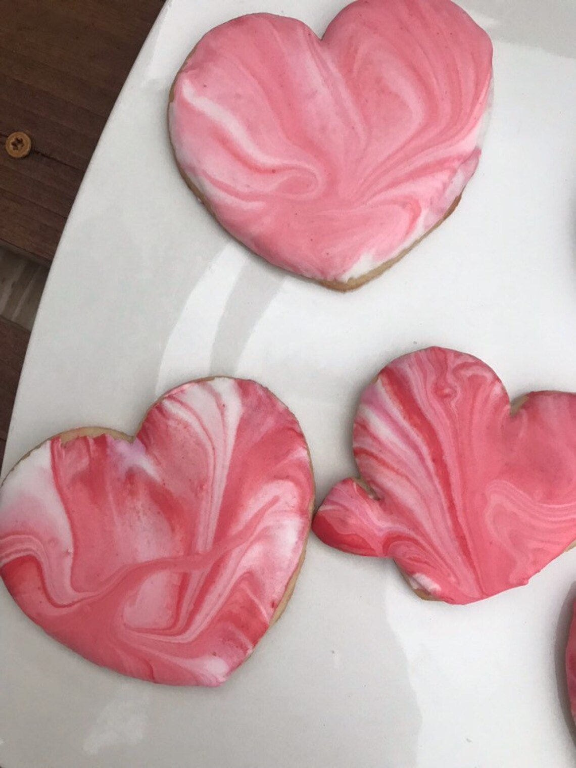Marbled Valentine Heart Cookies - Etsy
