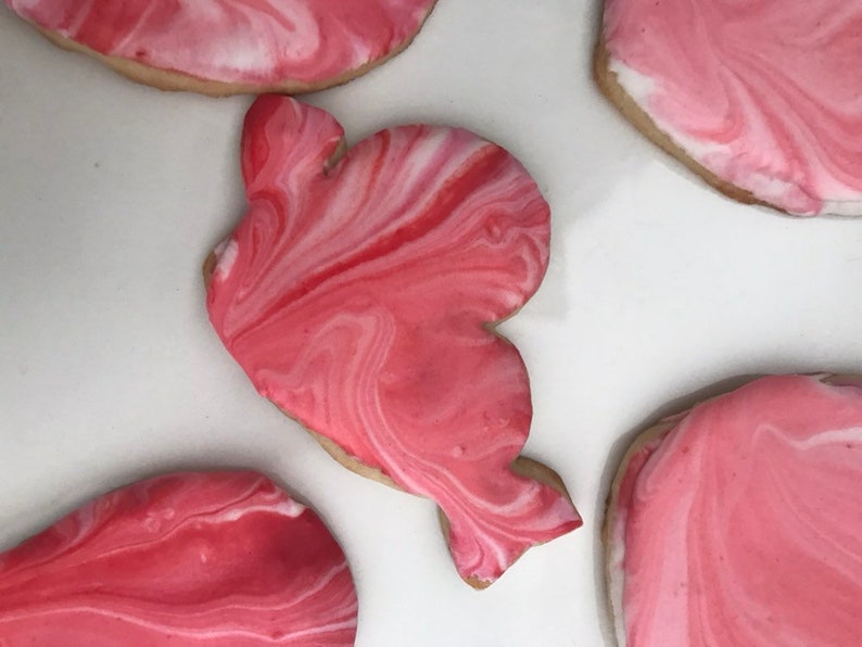 Marbled Valentine Heart Cookies - Etsy