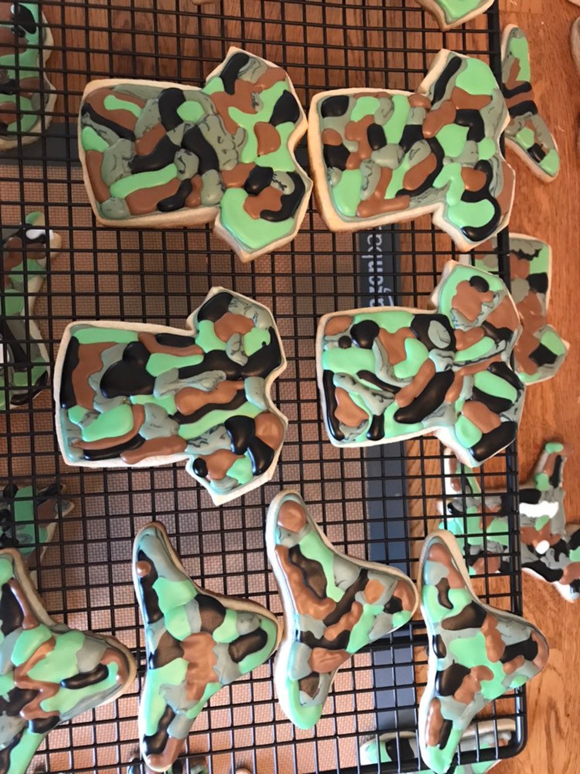 Camouflage Cookies - Etsy
